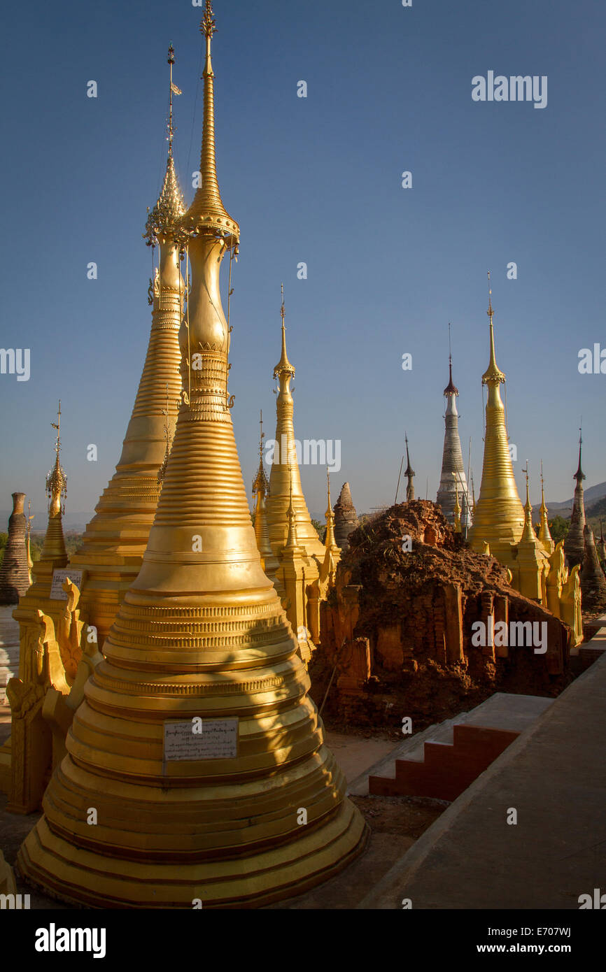 Shwe Inn Tain Pagoda, Inle Lake, Shan State, Myanmar. Photo © Nile ...