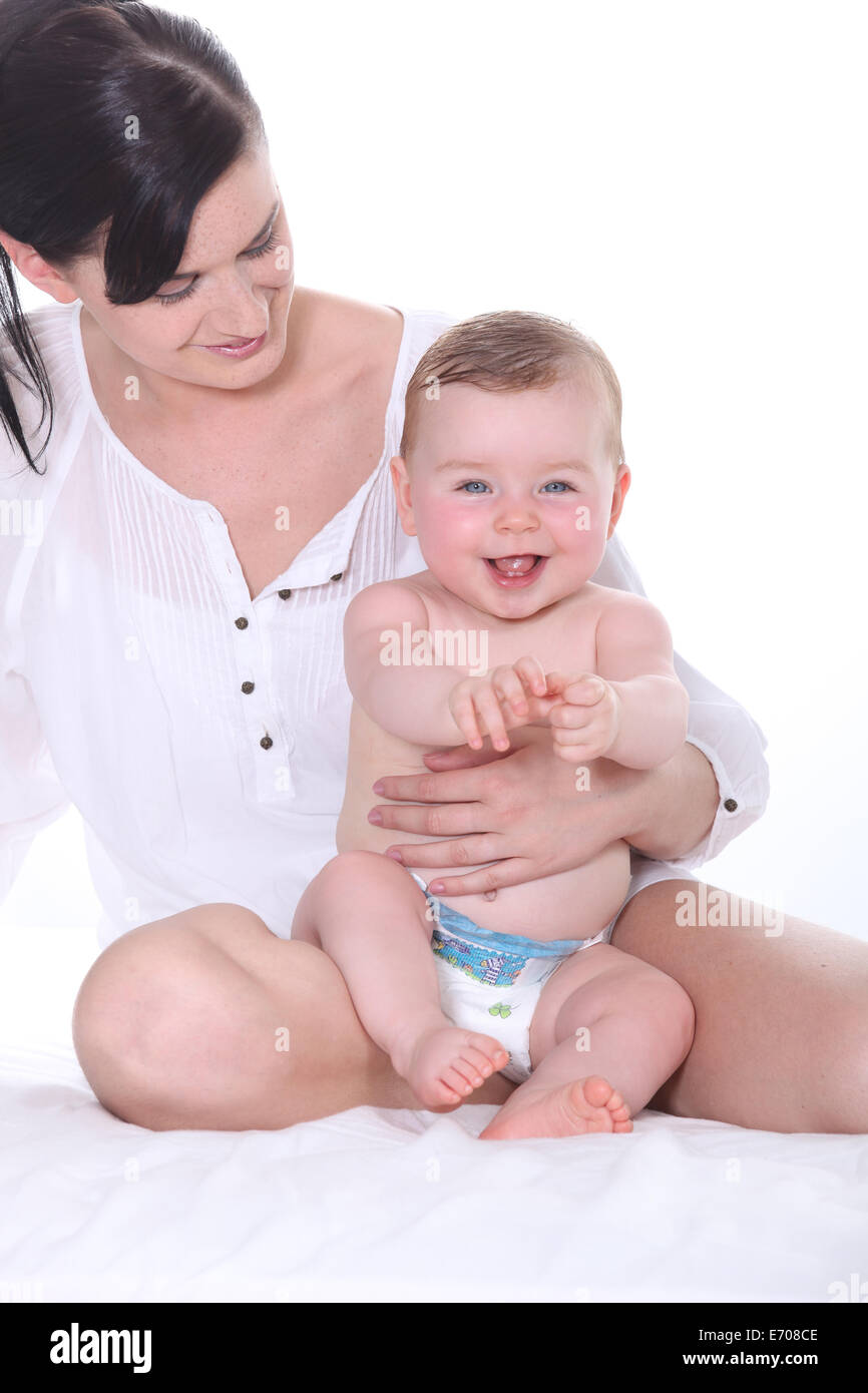 Mother and baby Stock Photo - Alamy