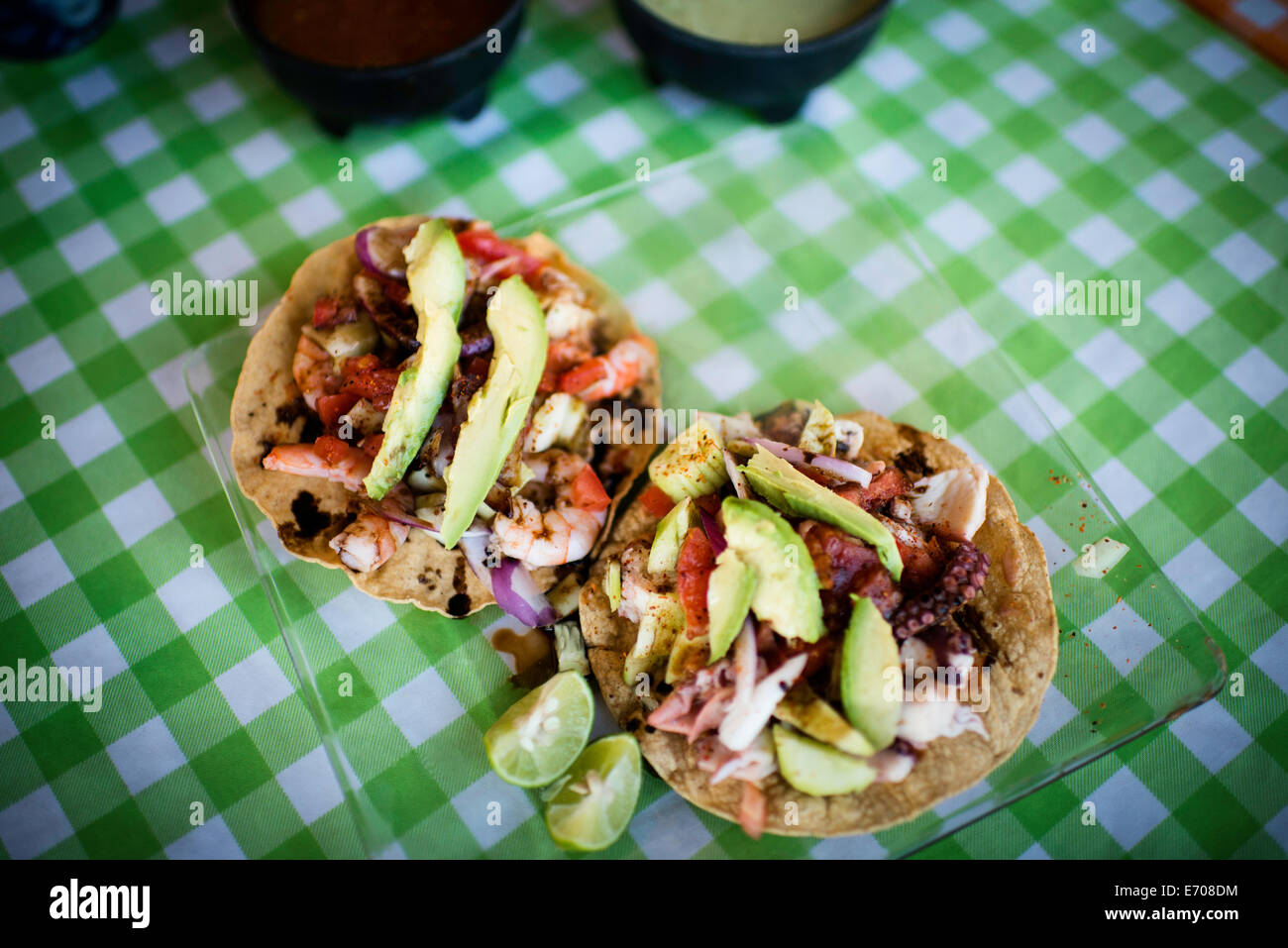 Close up view mexican tostada hi-res stock photography and images - Alamy