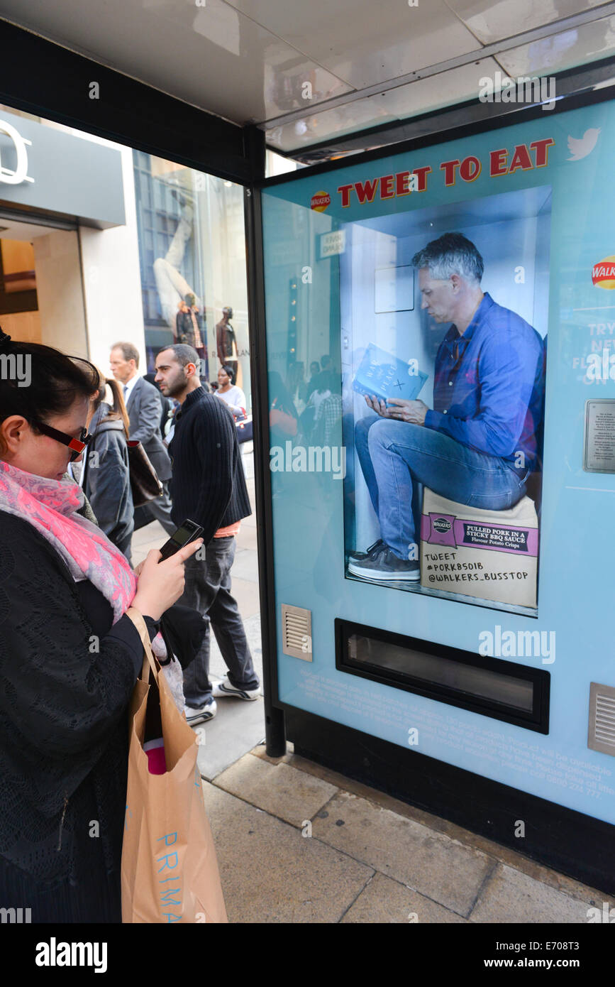 Oxford Street, London, UK. 2nd September 2014. A video of Gary Lineker ...