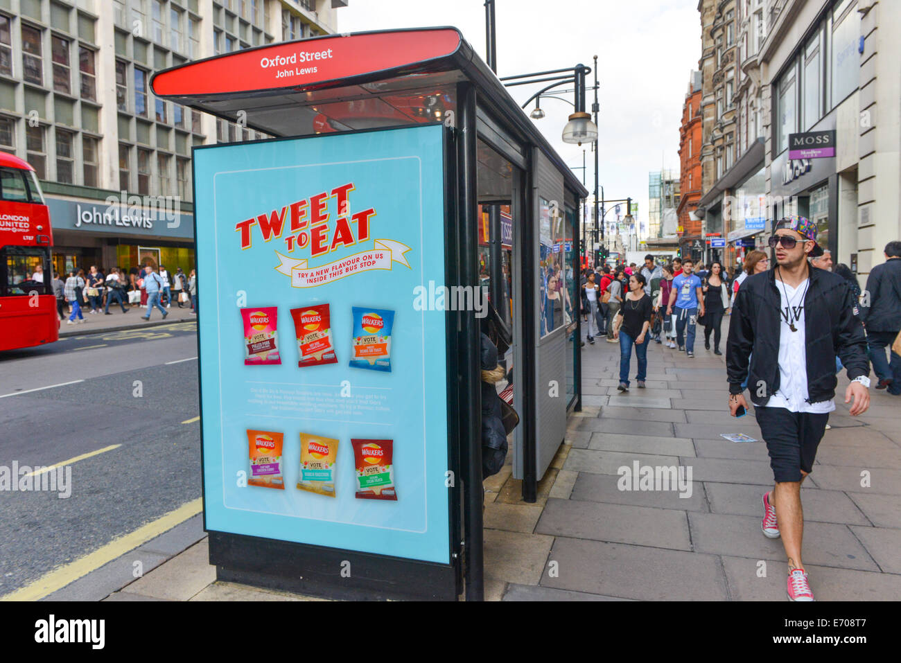 Oxford Street, London, UK. 2nd September 2014. A video of Gary Lineker ...