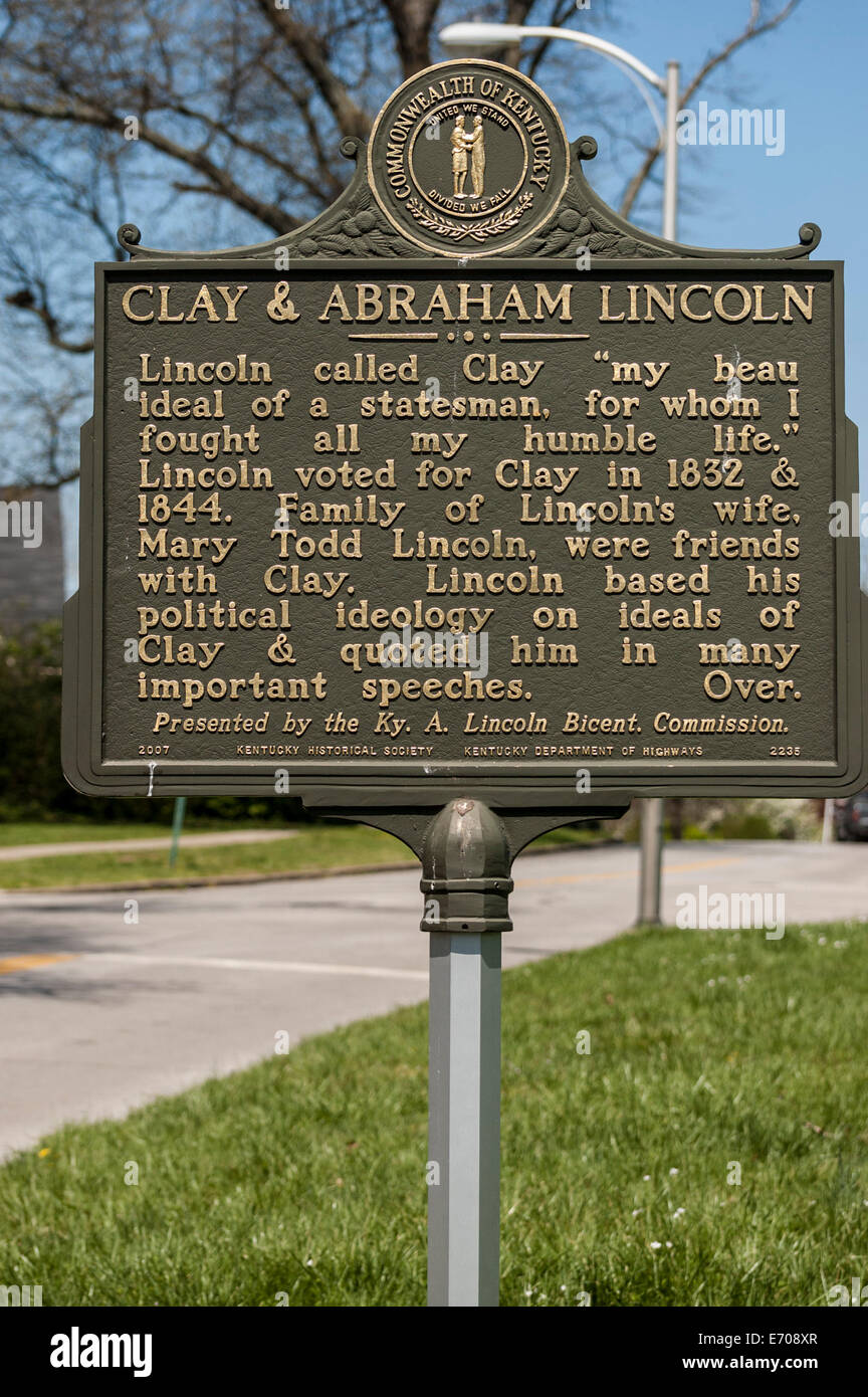 Sign friendship henry clay abraham hi-res stock photography and images ...