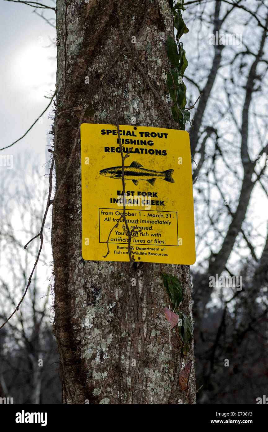 Trout sign hi-res stock photography and images - Alamy