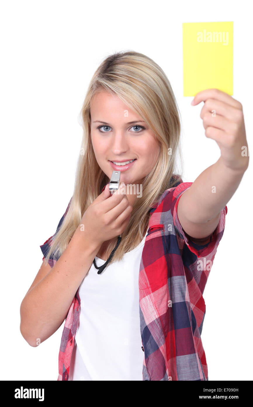 Football referee teenager whistle hi-res stock photography and images ...