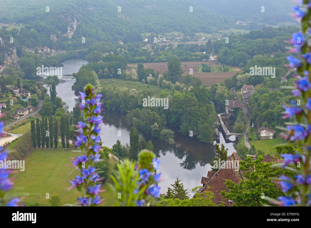 Lot River, Lot Valley, Way of St James, Midi Pyrénées , Saint Cirq ...