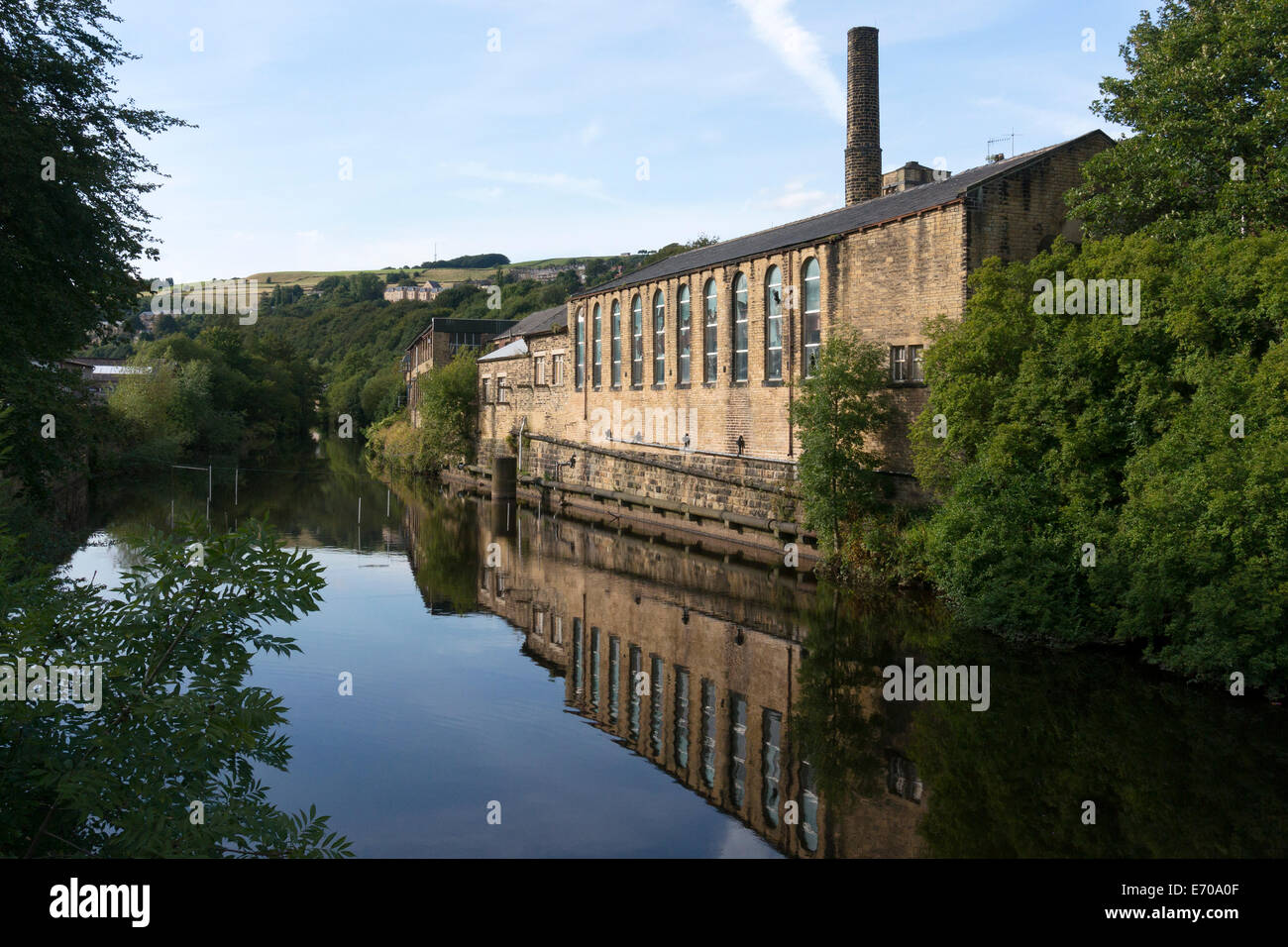 Former swimming baths alongside the River Calder, Sowerby Bridge, West ...