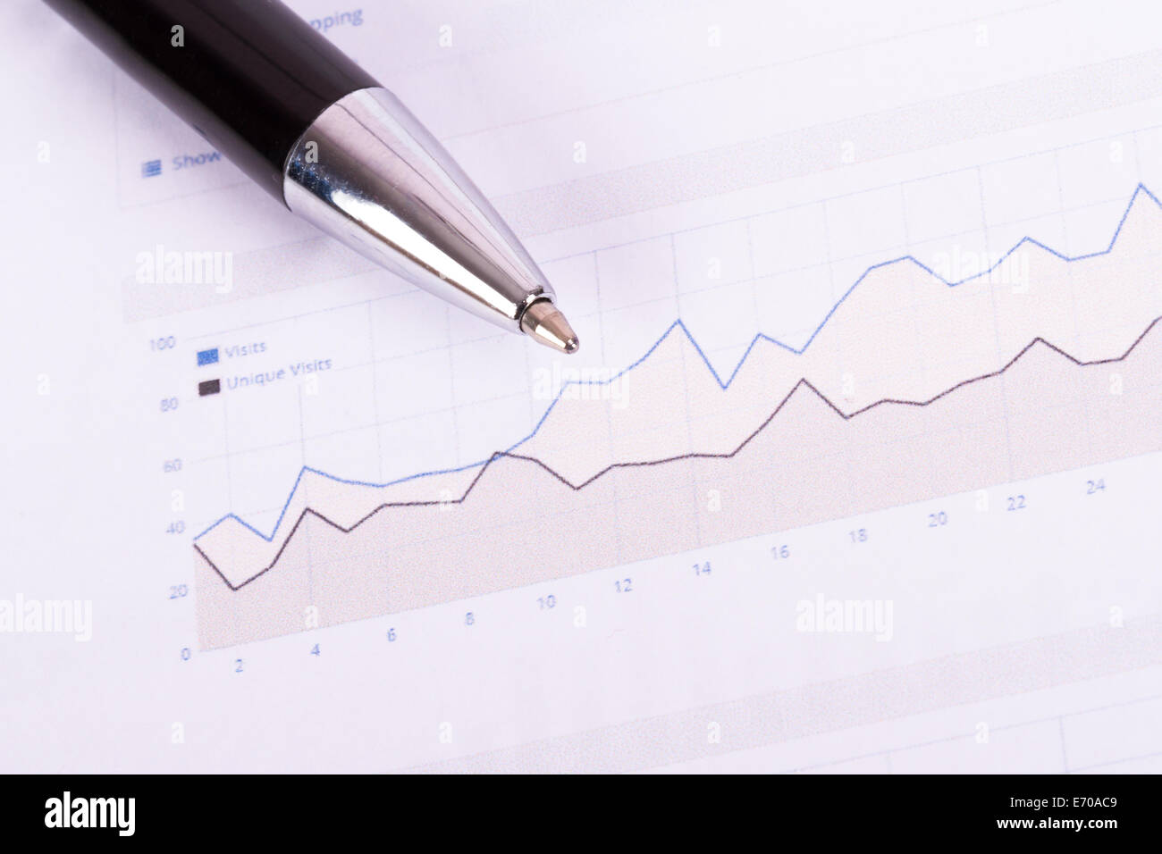 Business chart of earning trends Stock Photo - Alamy