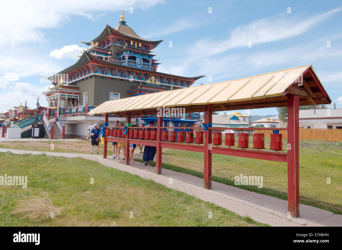 Prayer wheel, Ivolginsky Datsan - Buddhist Temple, Buryatia, Russian ...