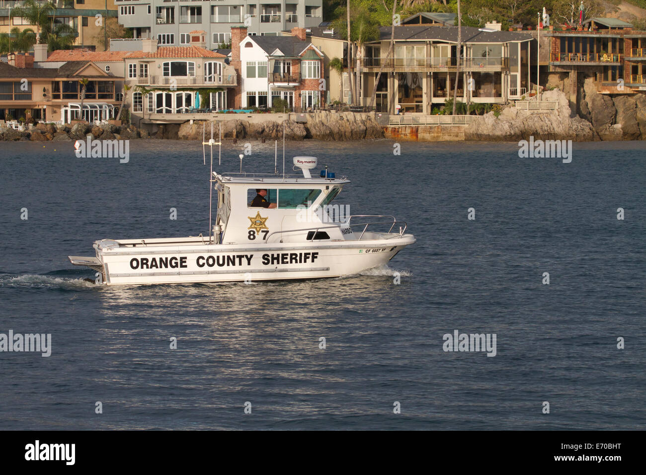 Orange County Sheriff departments boat patrolling the coastal waters ...