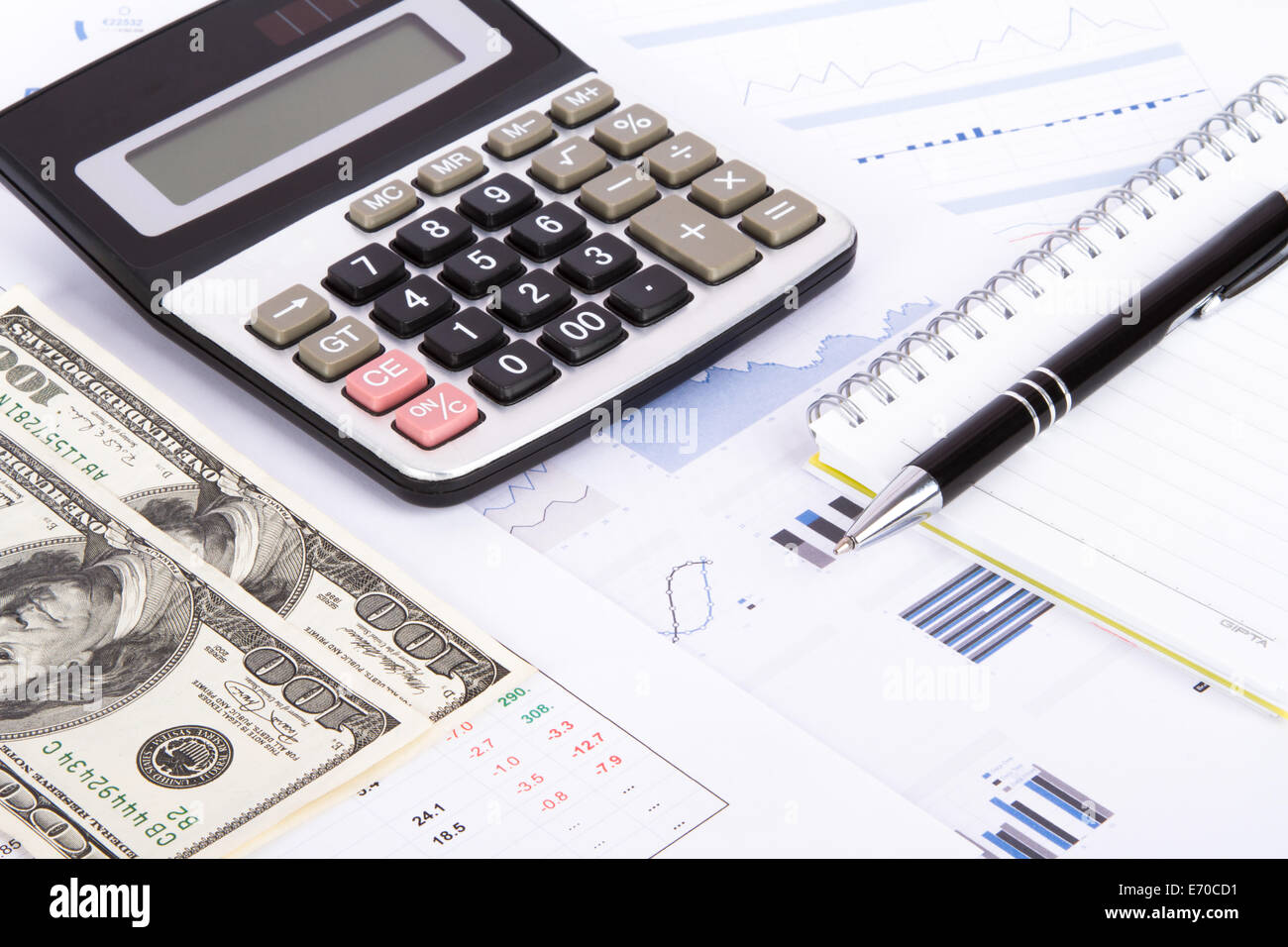 Finance concept, financial and stock market graphs, charts analysis on ...