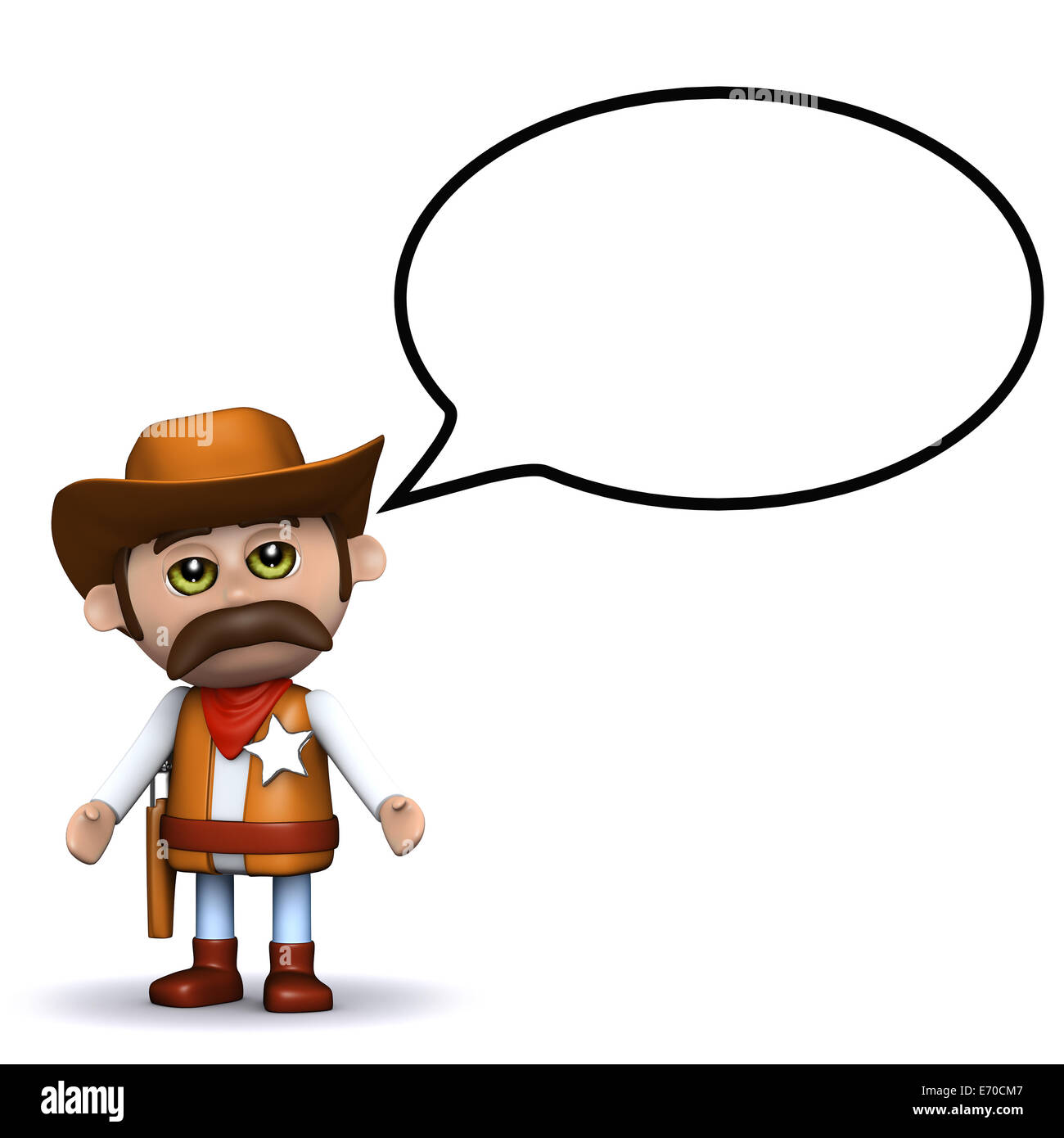 Cartoon cowboy with pistols Cut Out Stock Images & Pictures - Alamy
