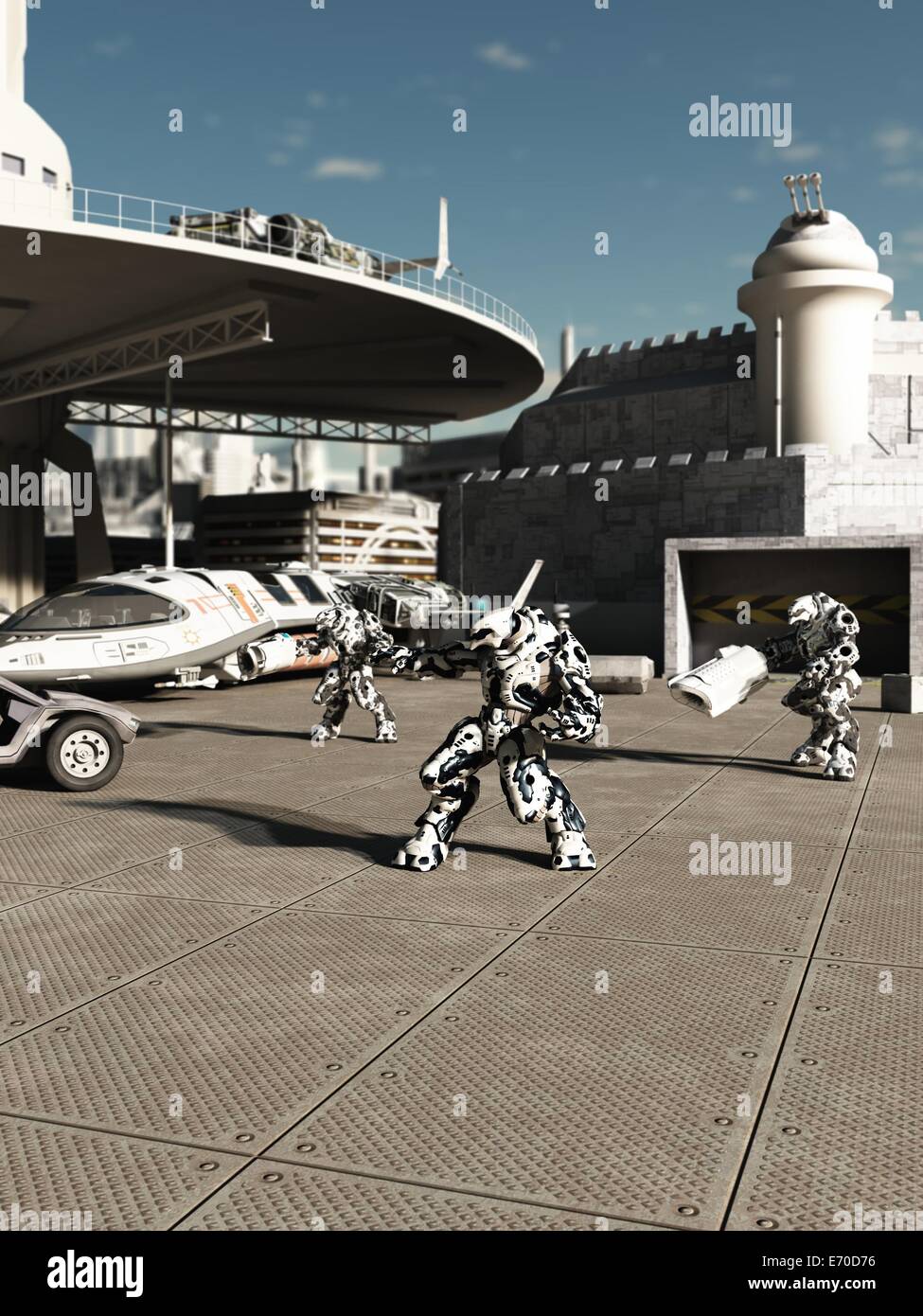 Robot battle science fiction hi-res stock photography and images - Alamy