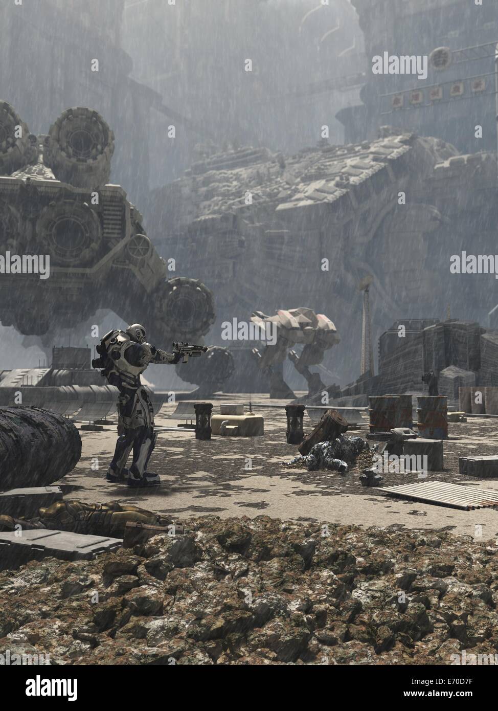 Future City Battlefield Stock Photo - Alamy