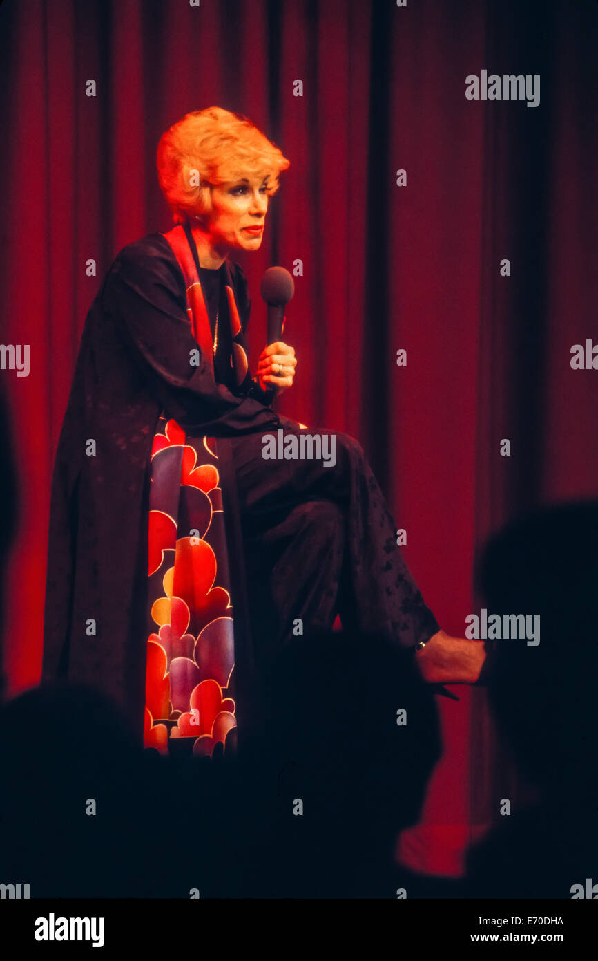 Joan Rivers, circa 1975, performing live stand-up comedy at Lancaster ...