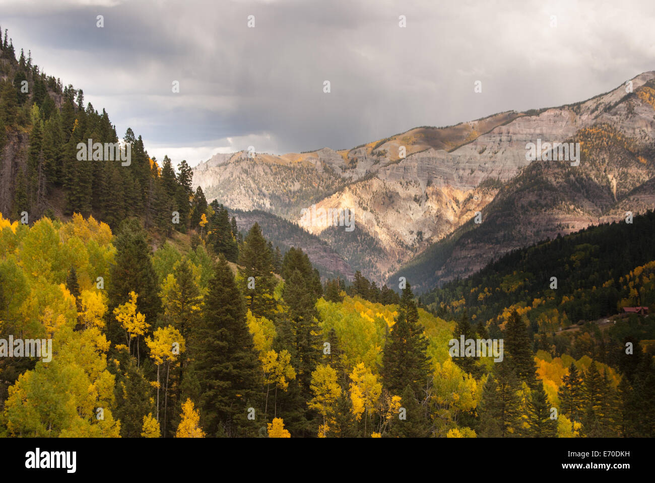 Rain storm in Colorado mountains Stock Photo - Alamy