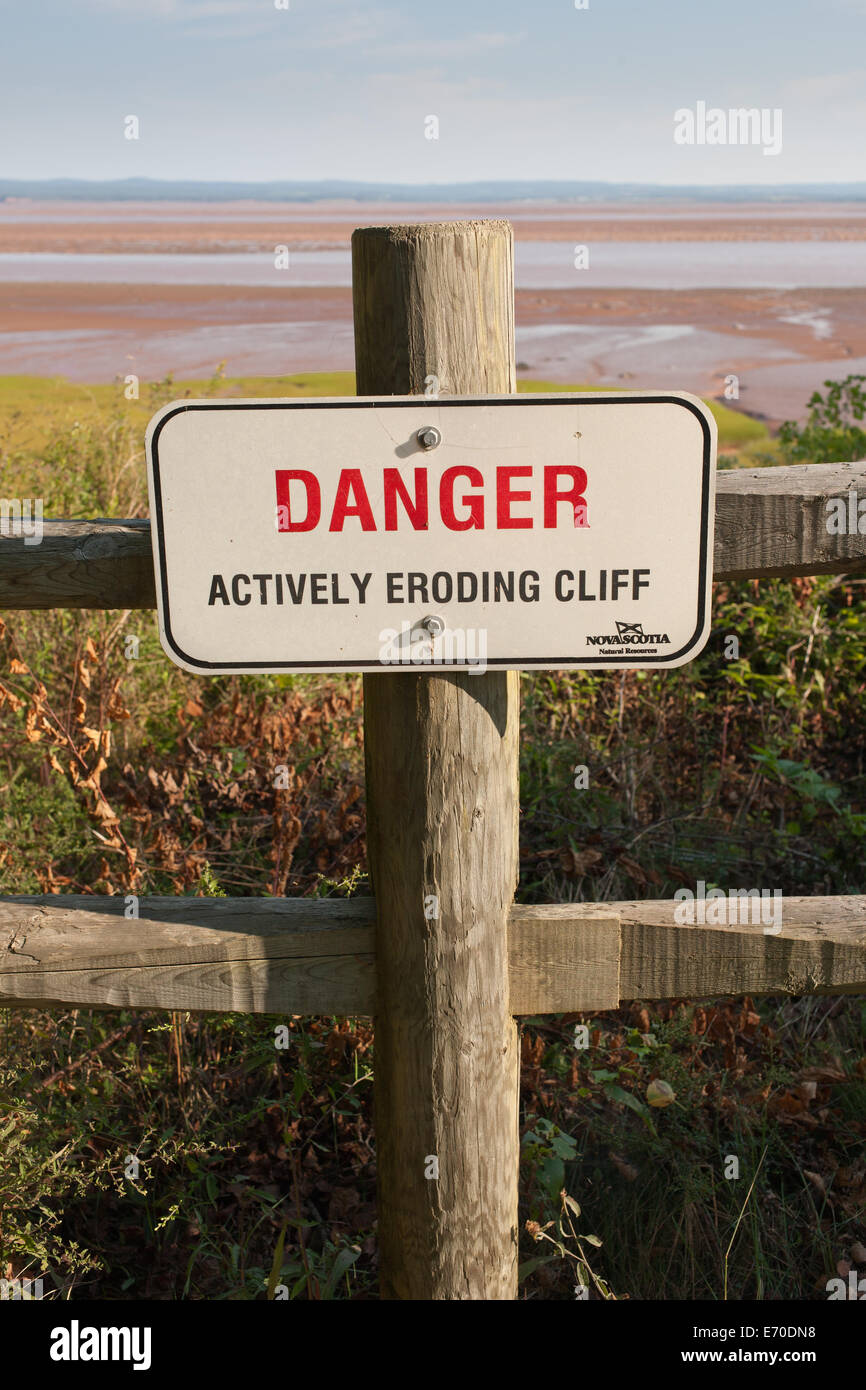 Danger Warning Sign Fence Cliff High Resolution Stock Photography and ...