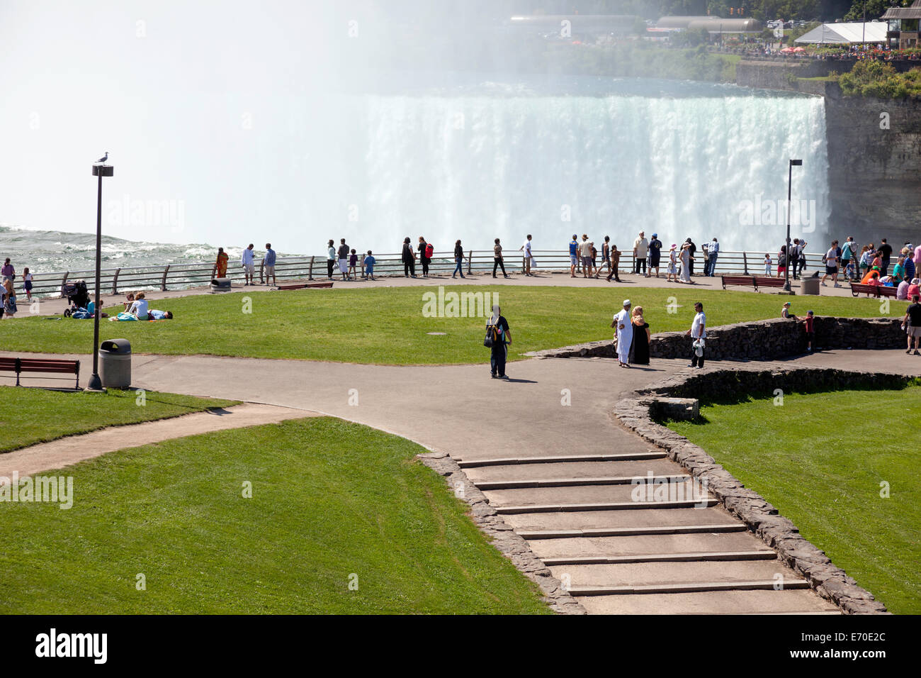 Niagara Falls as seen from the Niagara Falls State Park in the New York ...