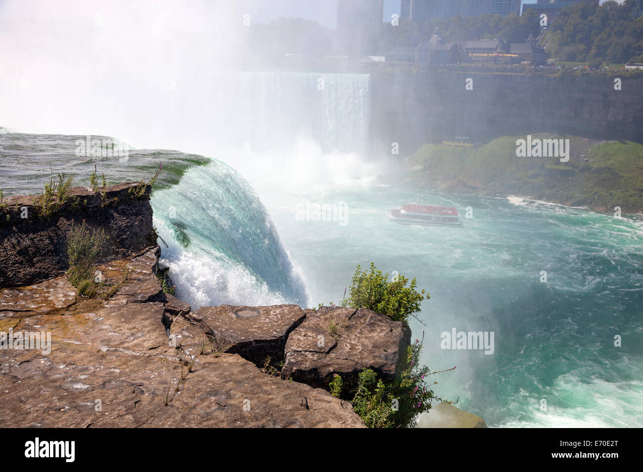 Niagara Falls as seen from the Niagara Falls State Park in the New York ...