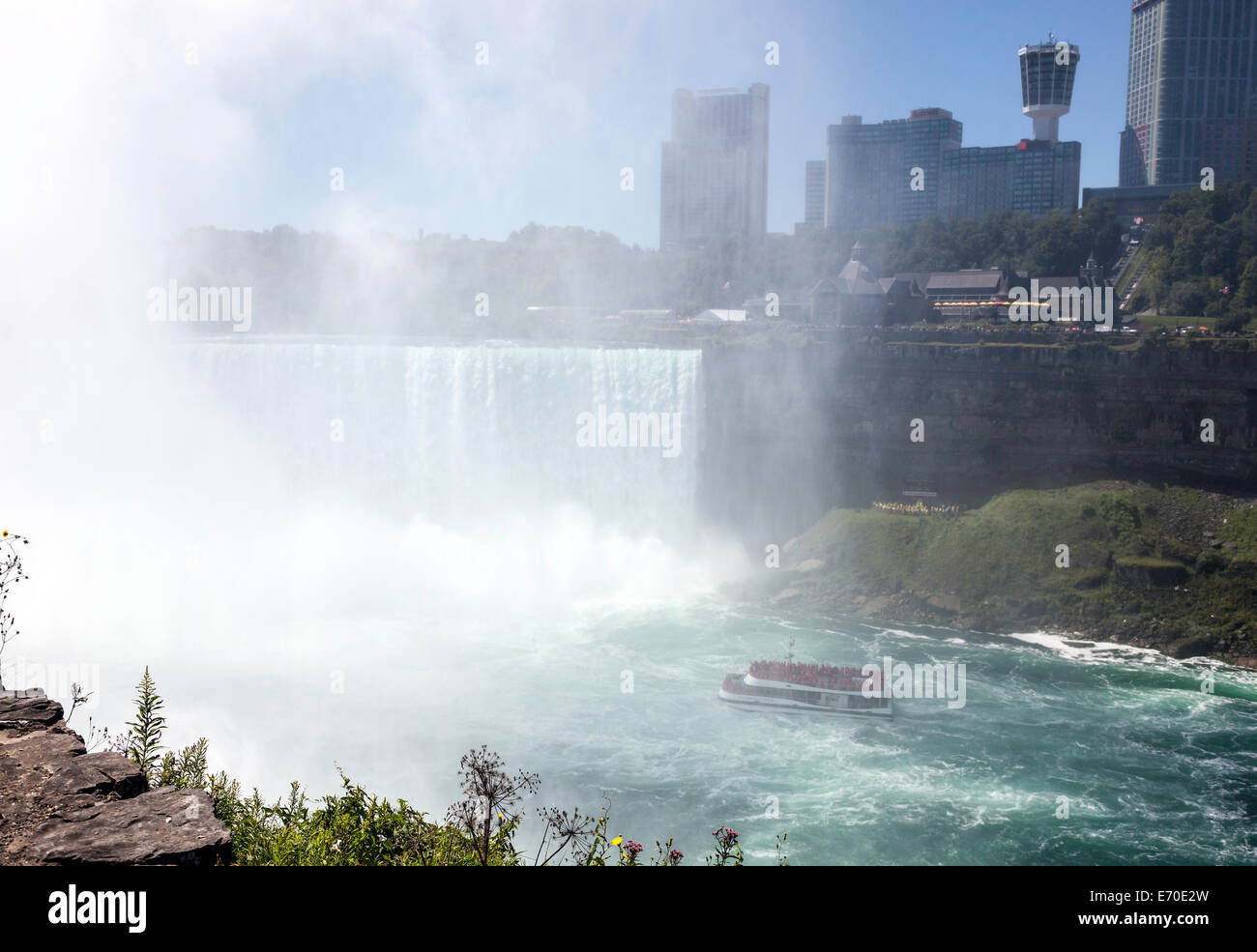 Niagara Falls as seen from the Niagara Falls State Park in the New York ...