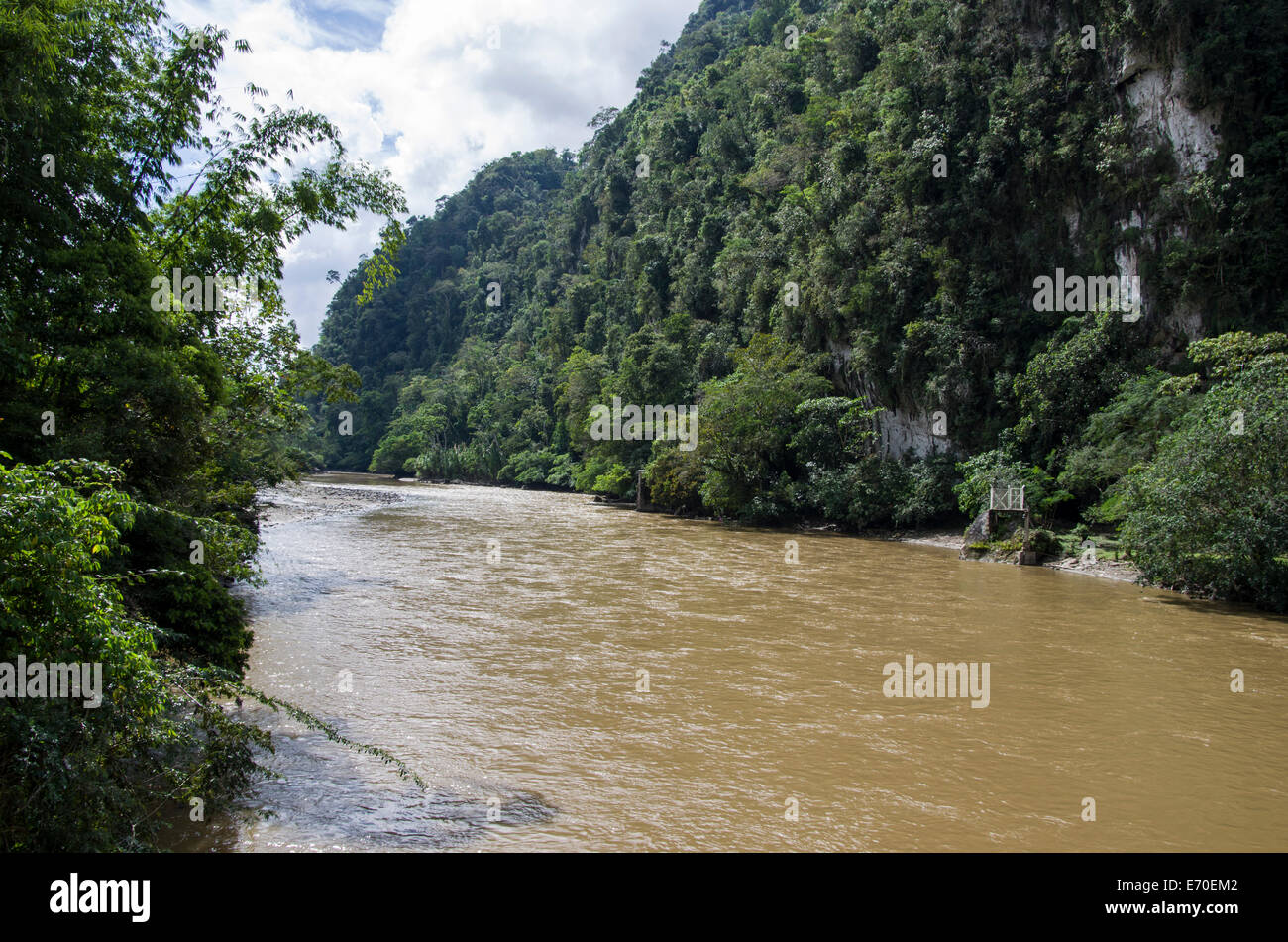 The Huallaga river in the National Park of Tingo Maria. Huanuco ...
