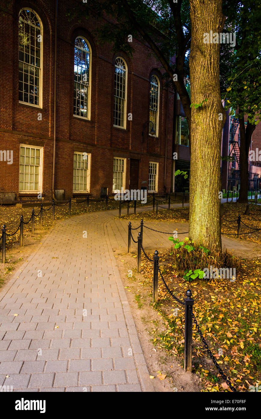 Path through a historic cemetary in Boston, Massachusetts Stock Photo ...