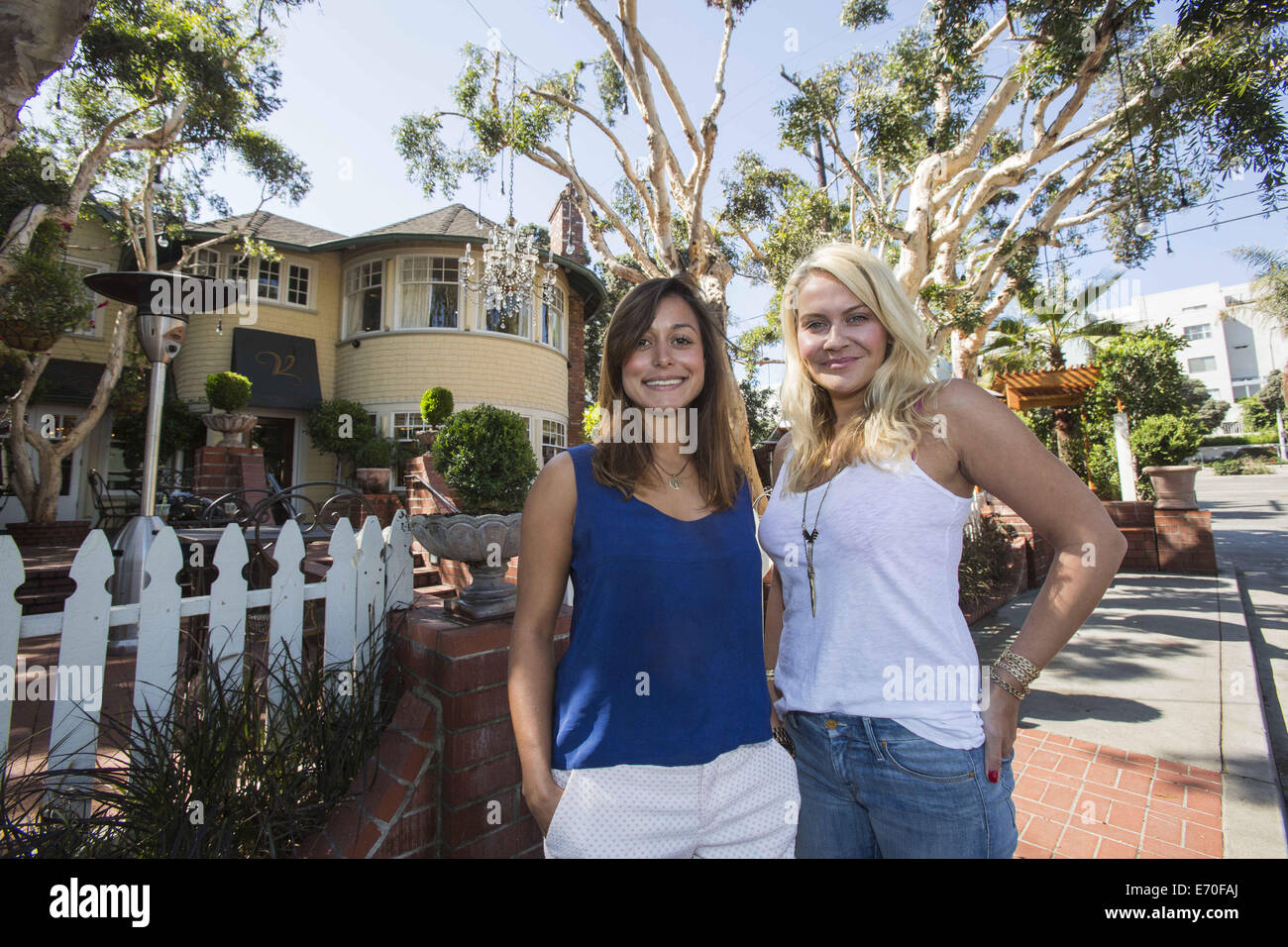 Los Angeles, California, USA. 18th Aug, 2014. Aleksandra Pesic, right ...