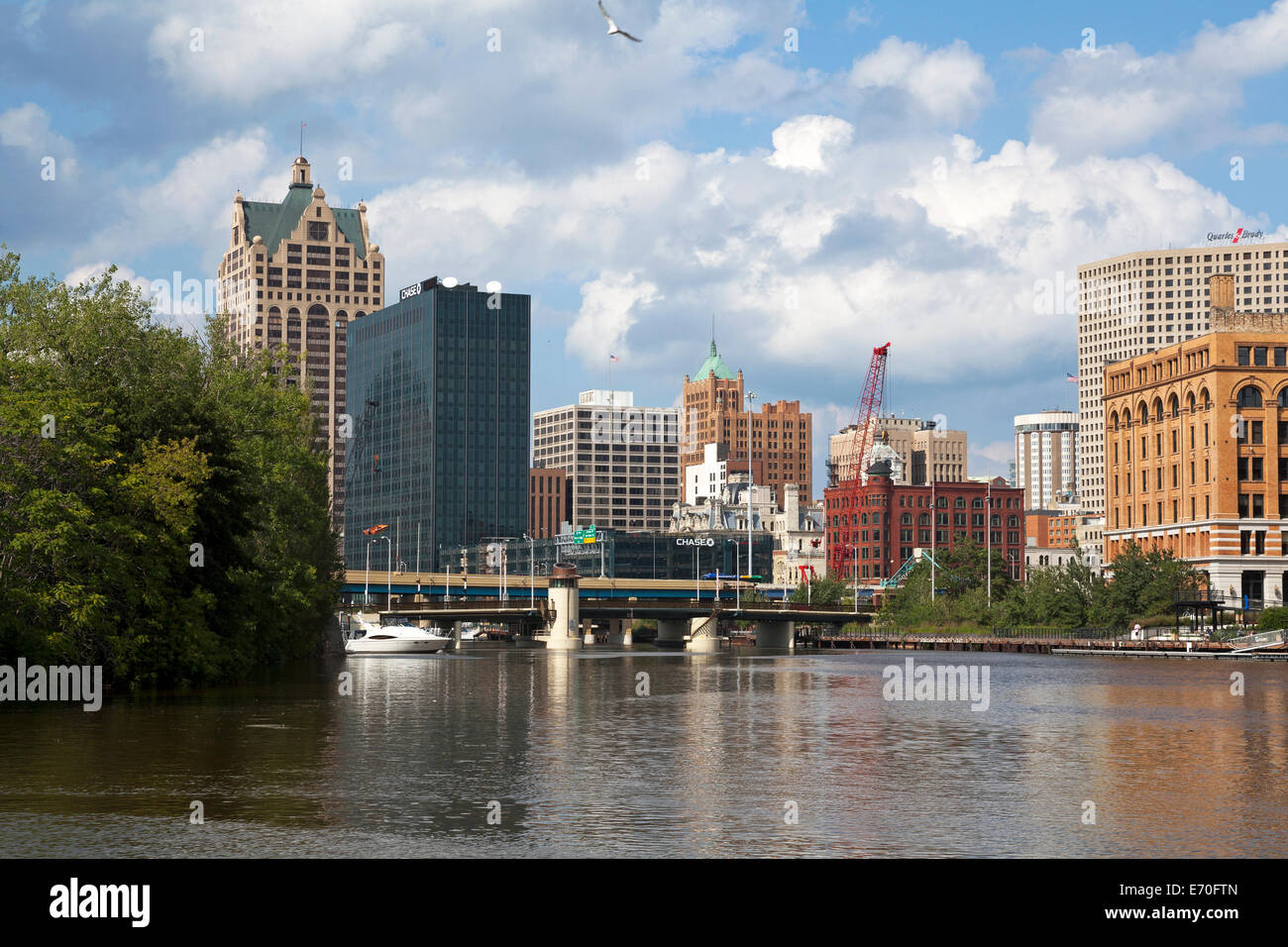 Milwaukee, Wisconsin is where 3 rivers meet to flow into Lake Michigan ...