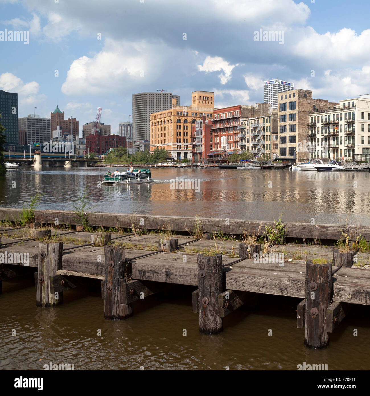 Milwaukee, Wisconsin is where 3 rivers meet to flow into Lake Michigan ...