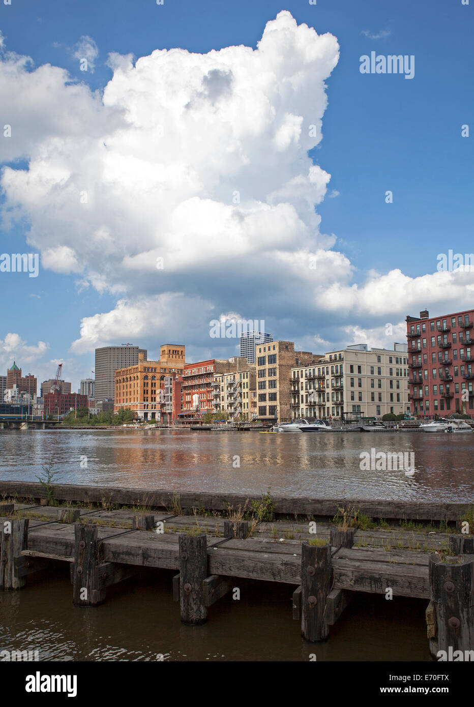 Milwaukee, Wisconsin is where 3 rivers meet to flow into Lake Michigan ...
