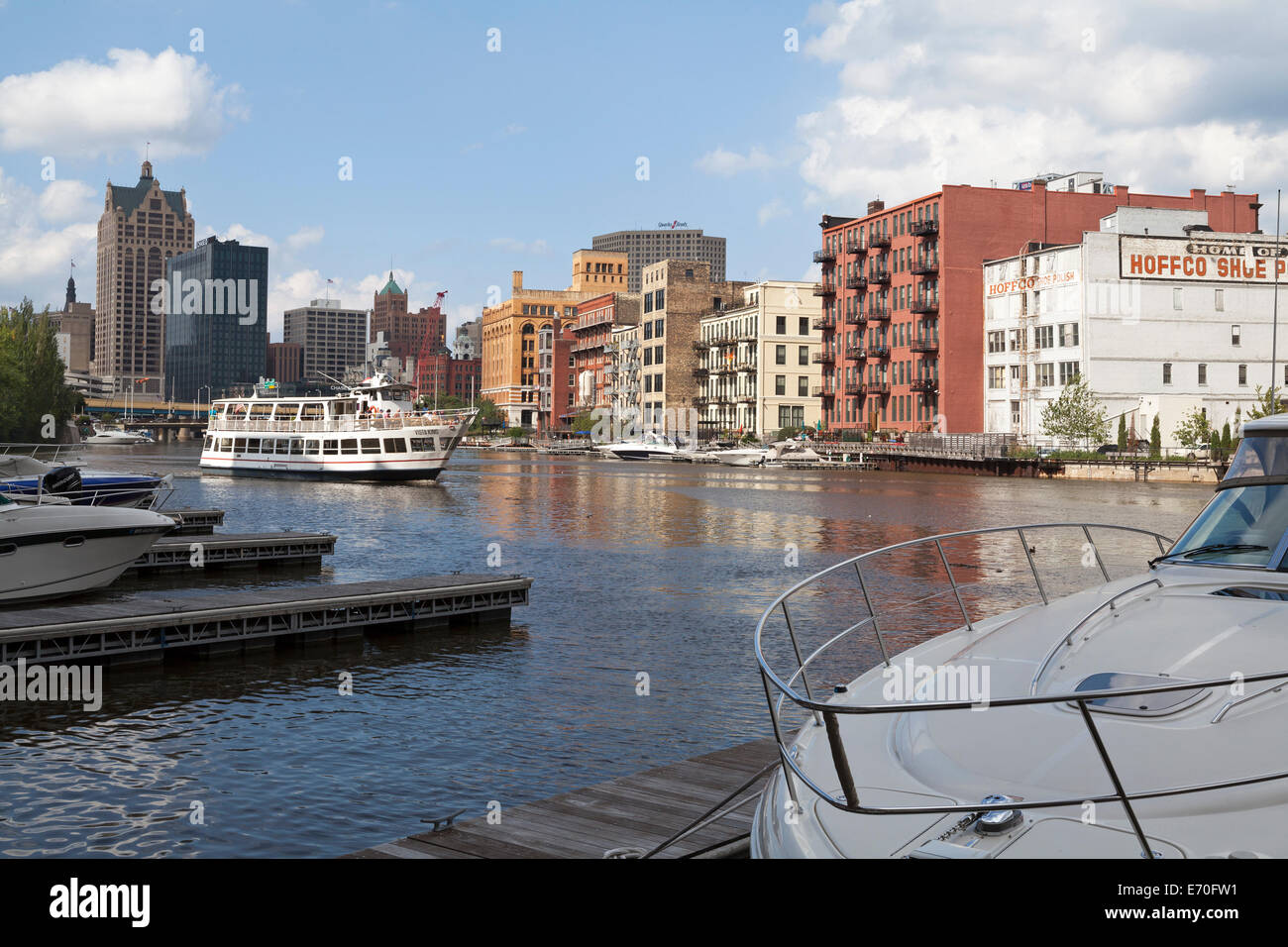 Milwaukee, Wisconsin is where 3 rivers meet to flow into Lake Michigan ...