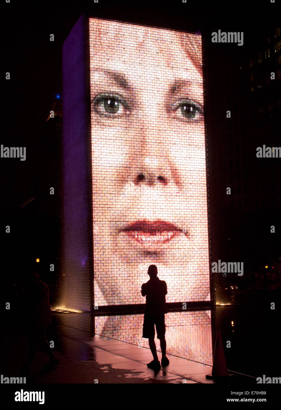 Millennium Park Fountain Face High Resolution Stock Photography and ...