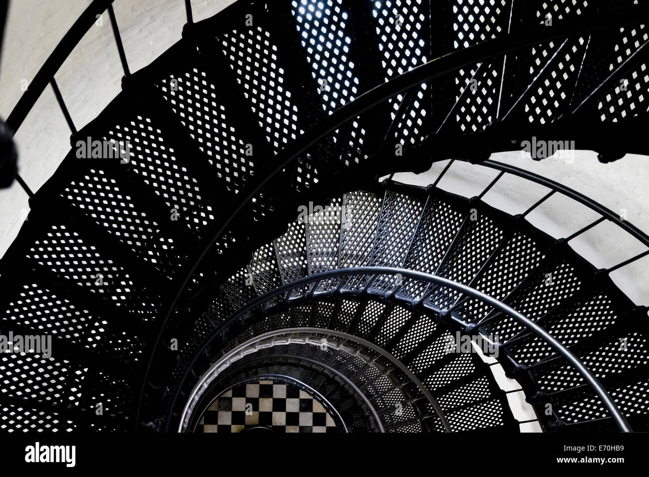 Spiral Staircase Inside Lighthouse Stock Photo - Alamy