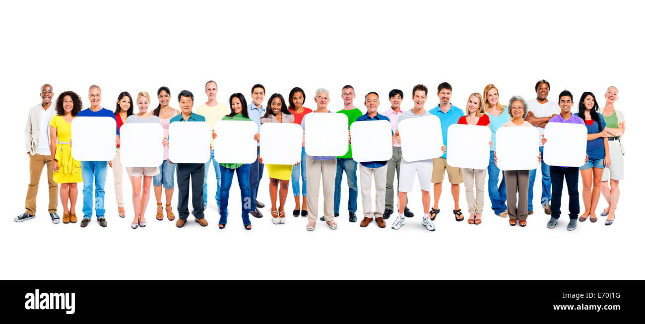 Placards protest people Cut Out Stock Images & Pictures - Alamy