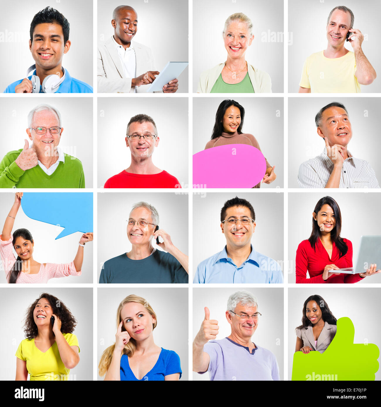 Group of multi ethnic people posing Stock Photo - Alamy