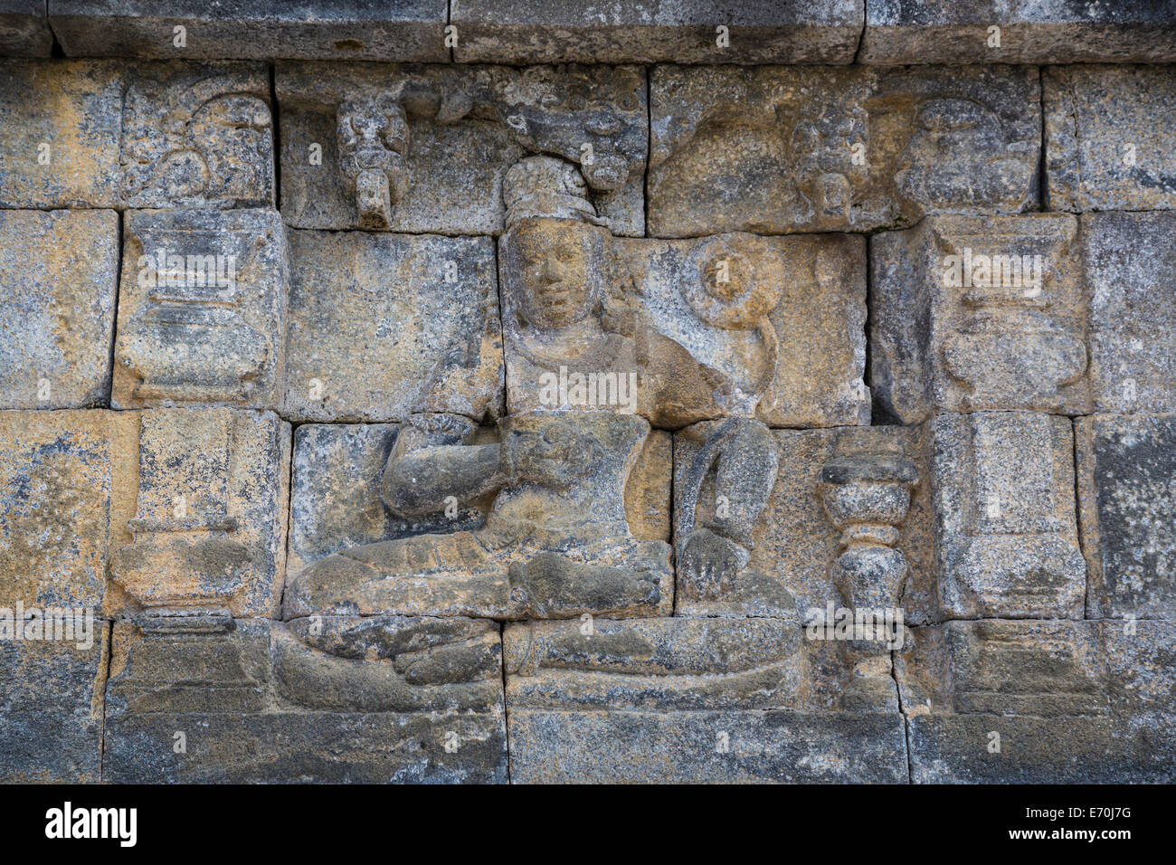 Borobudur, Java, Indonesia. An Apsara (Hapsara), a Deity in Hindu ...