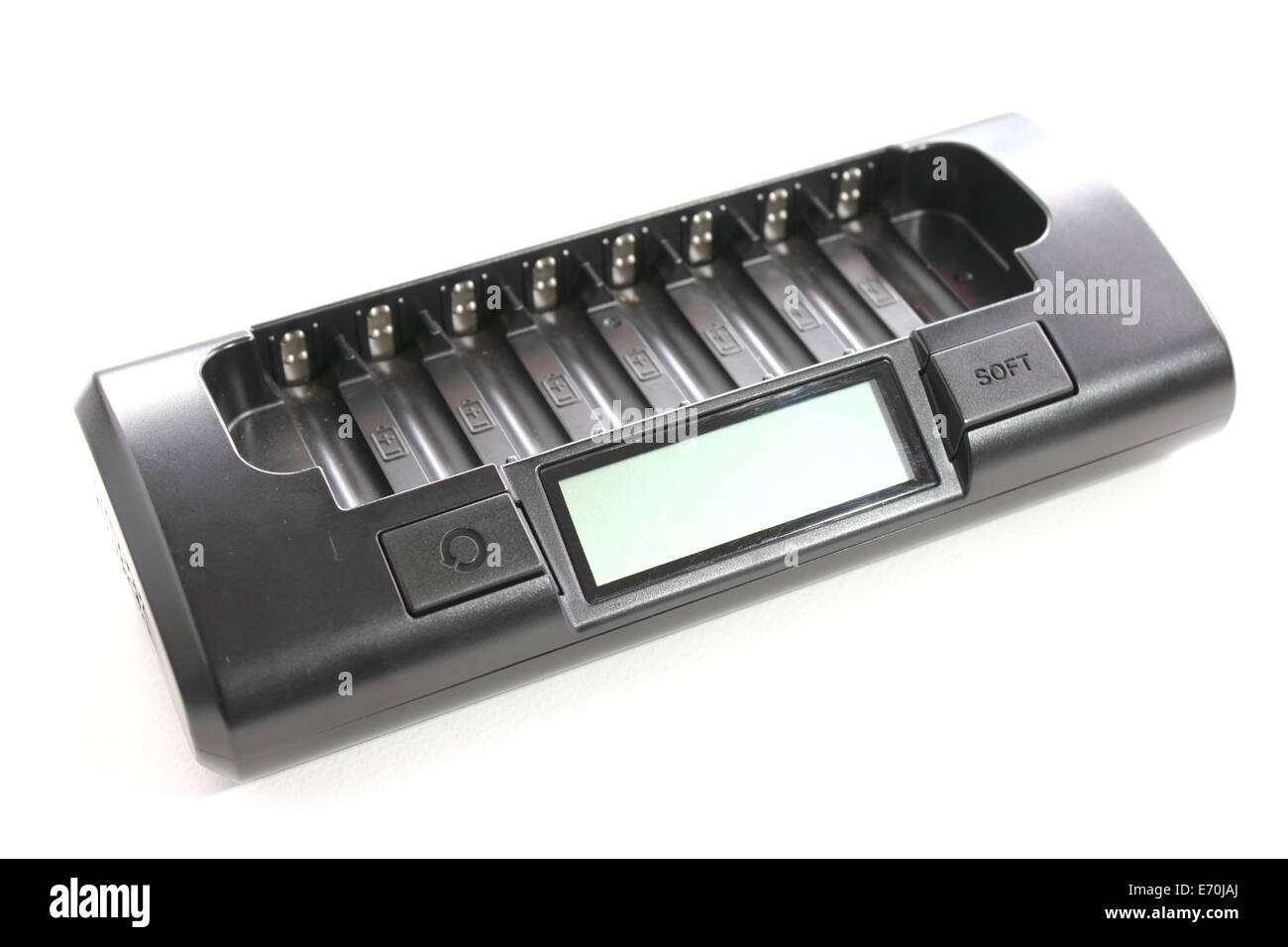 A New digital battery charger on white Stock Photo - Alamy
