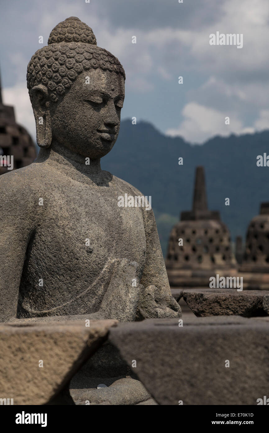 Borobudur, Java, Indonesia. Buddha Statue, Borobudur Temple Stock Photo ...