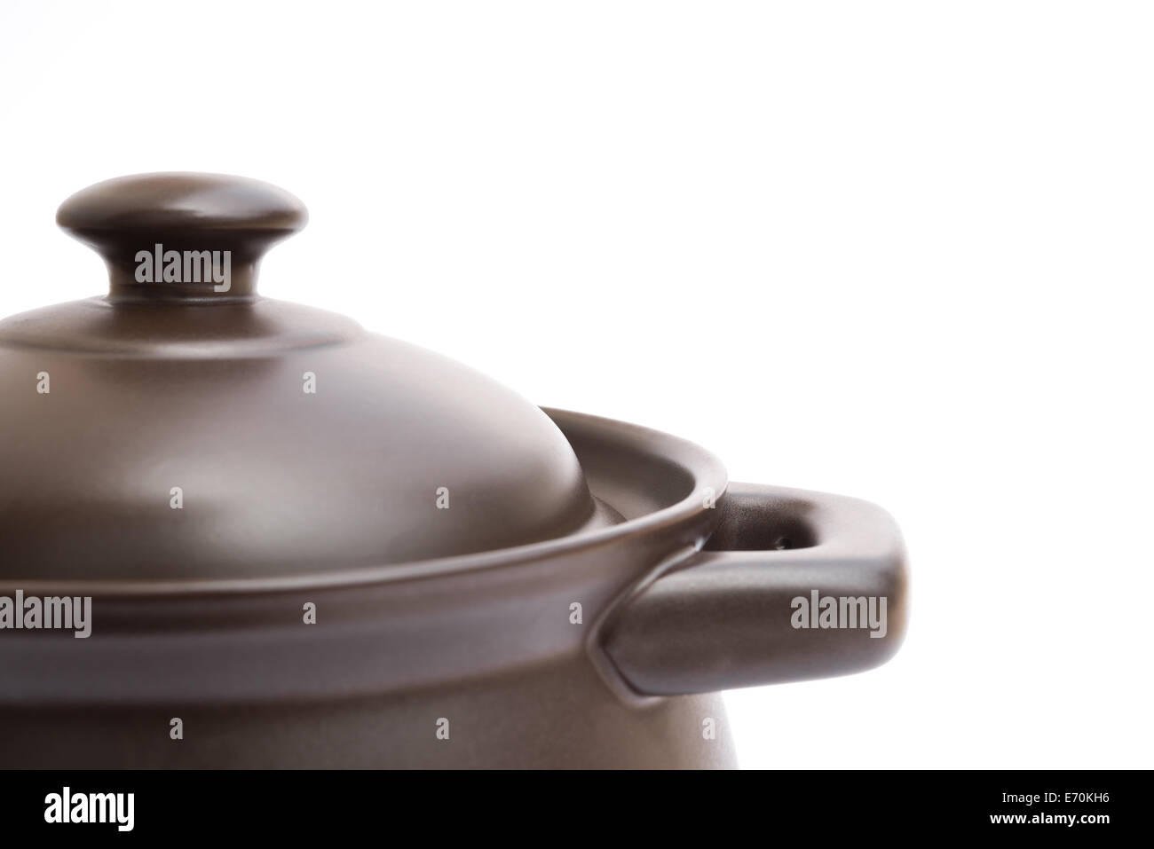 clay cooking pot on a white background Stock Photo - Alamy