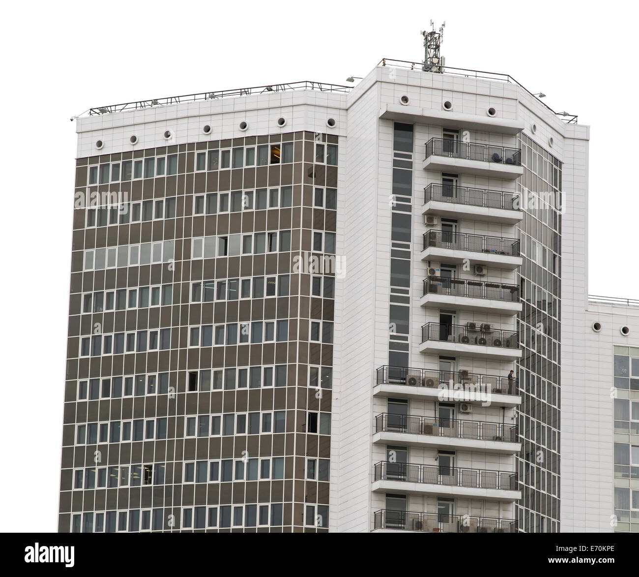 Modern building isolated Stock Photo - Alamy