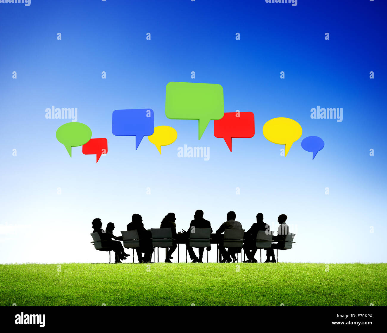 Outdoor Business Meeting Stock Photo - Alamy