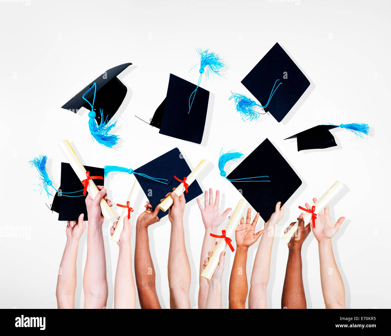 Celebration of a group of graduating students Stock Photo - Alamy
