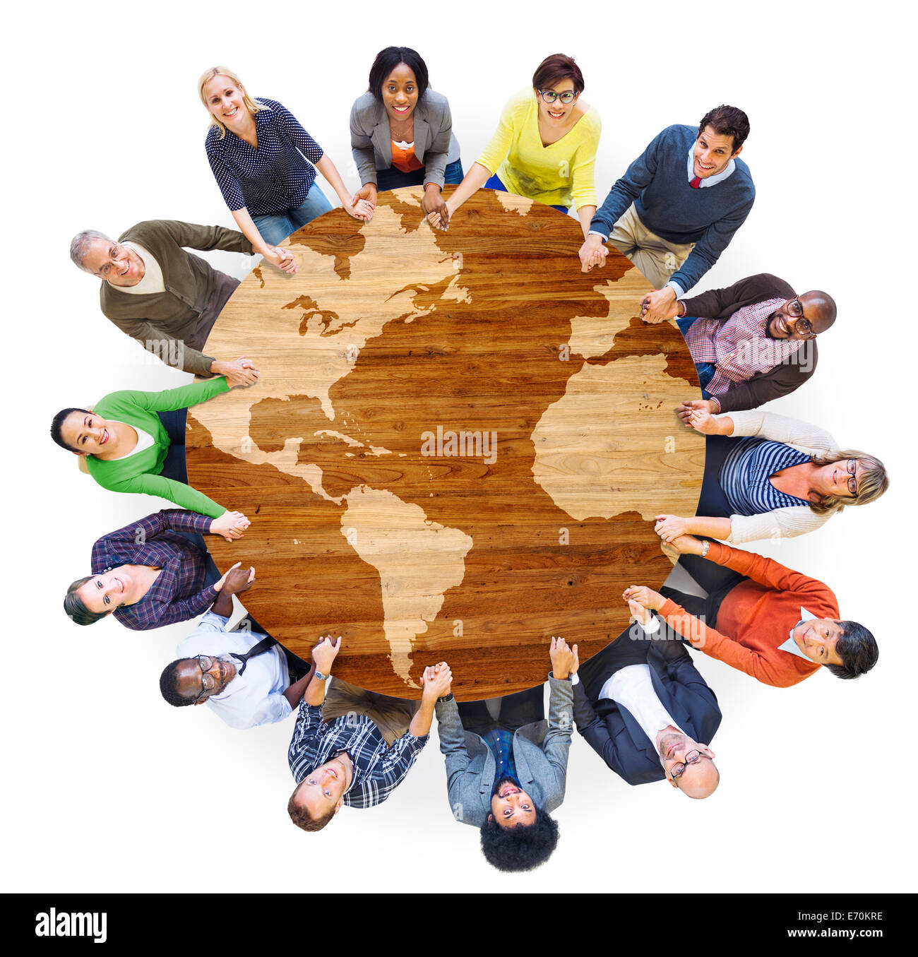 Diverse People Holding Hands Around The World Hand Holding Earth White