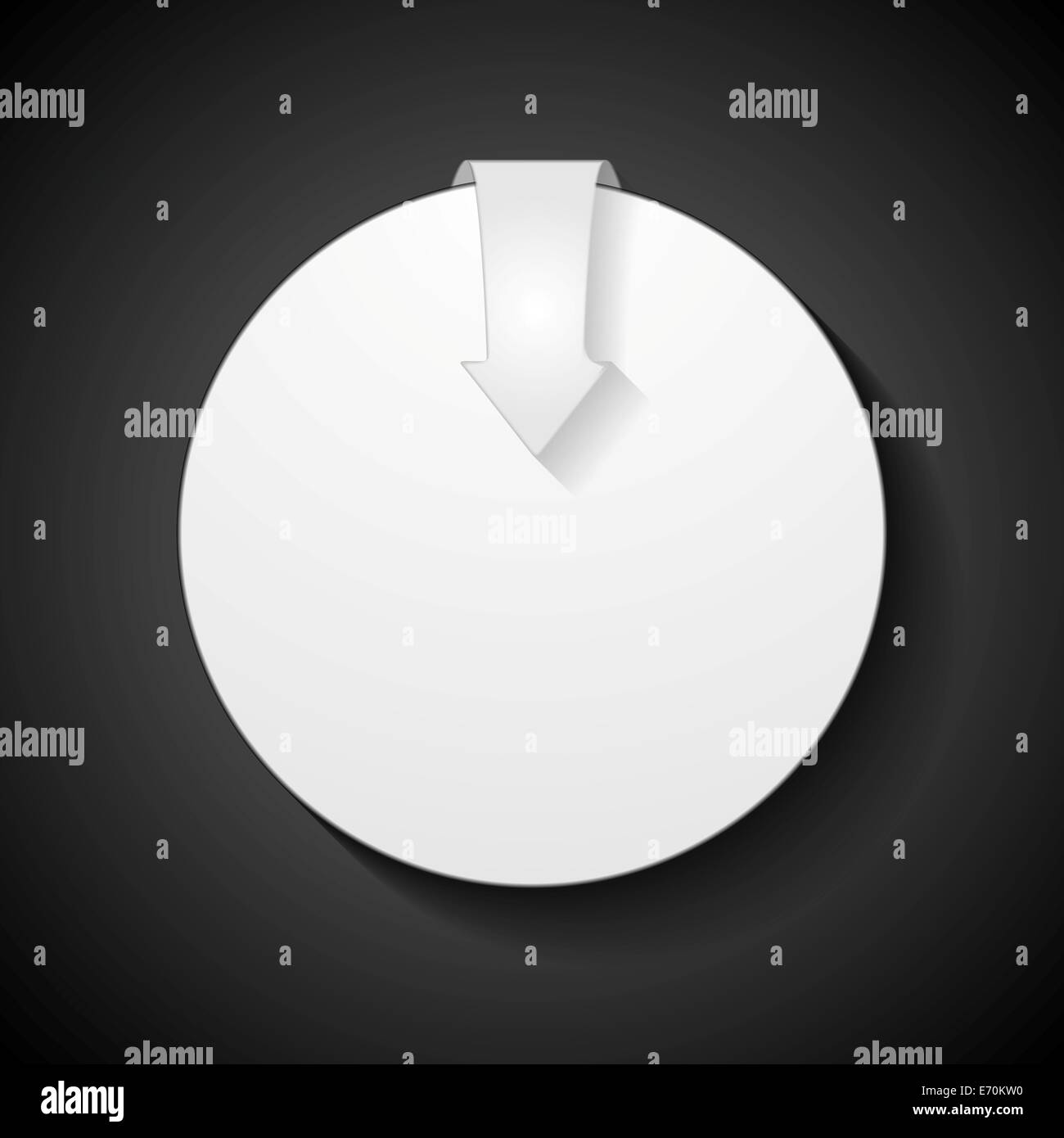 Abstract circle sticker with arrow. Vector background Stock Photo - Alamy