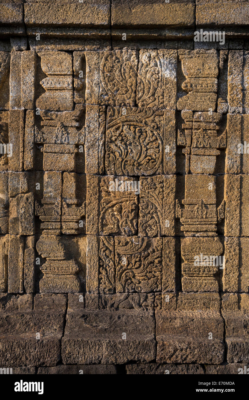 Borobudur, Java, Indonesia. Bas-relief Stone Carving, North Face Stock ...