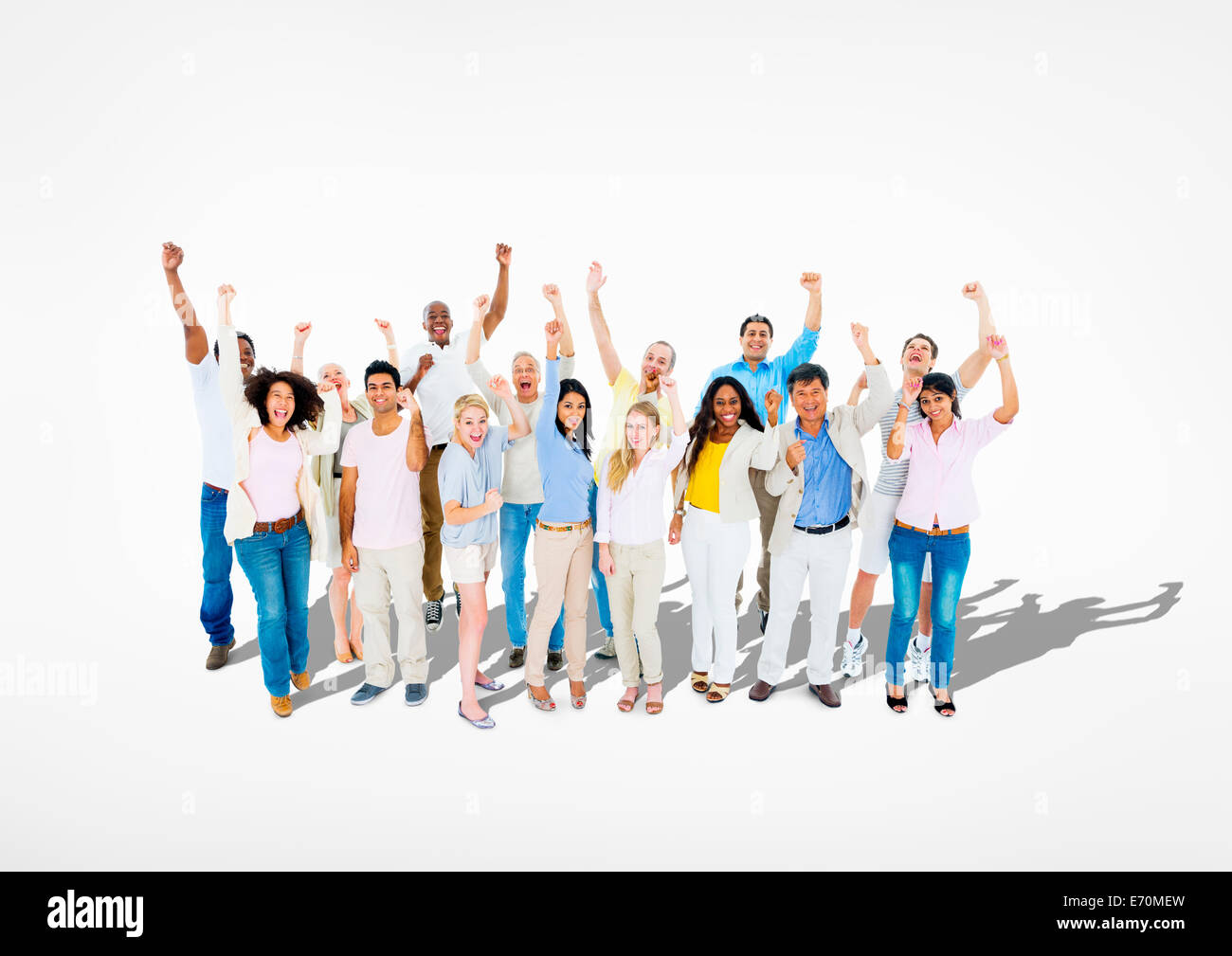 Diverse group family celebrating hi-res stock photography and images ...