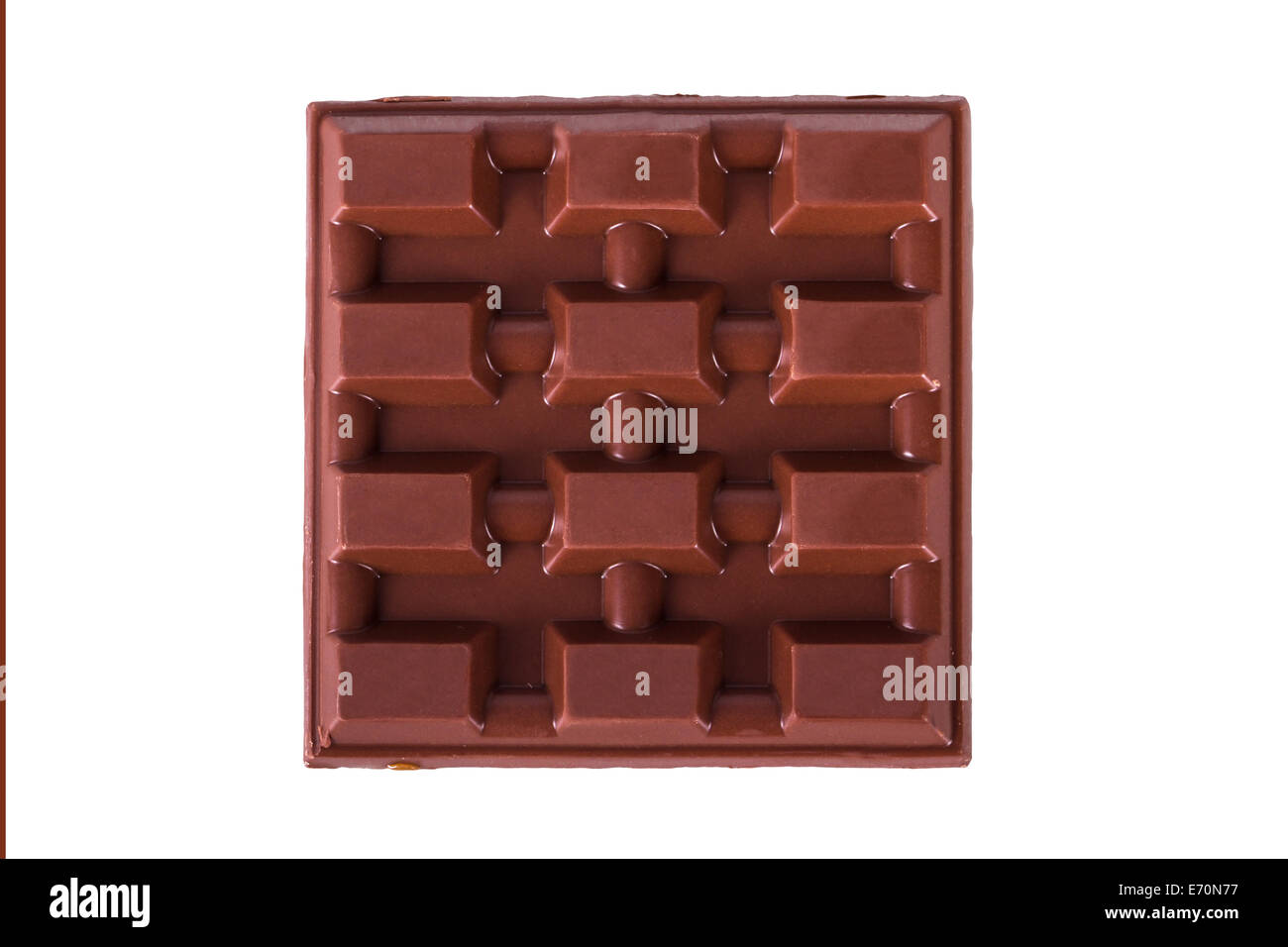 Top view of chocolate, isolated on white background Stock Photo - Alamy