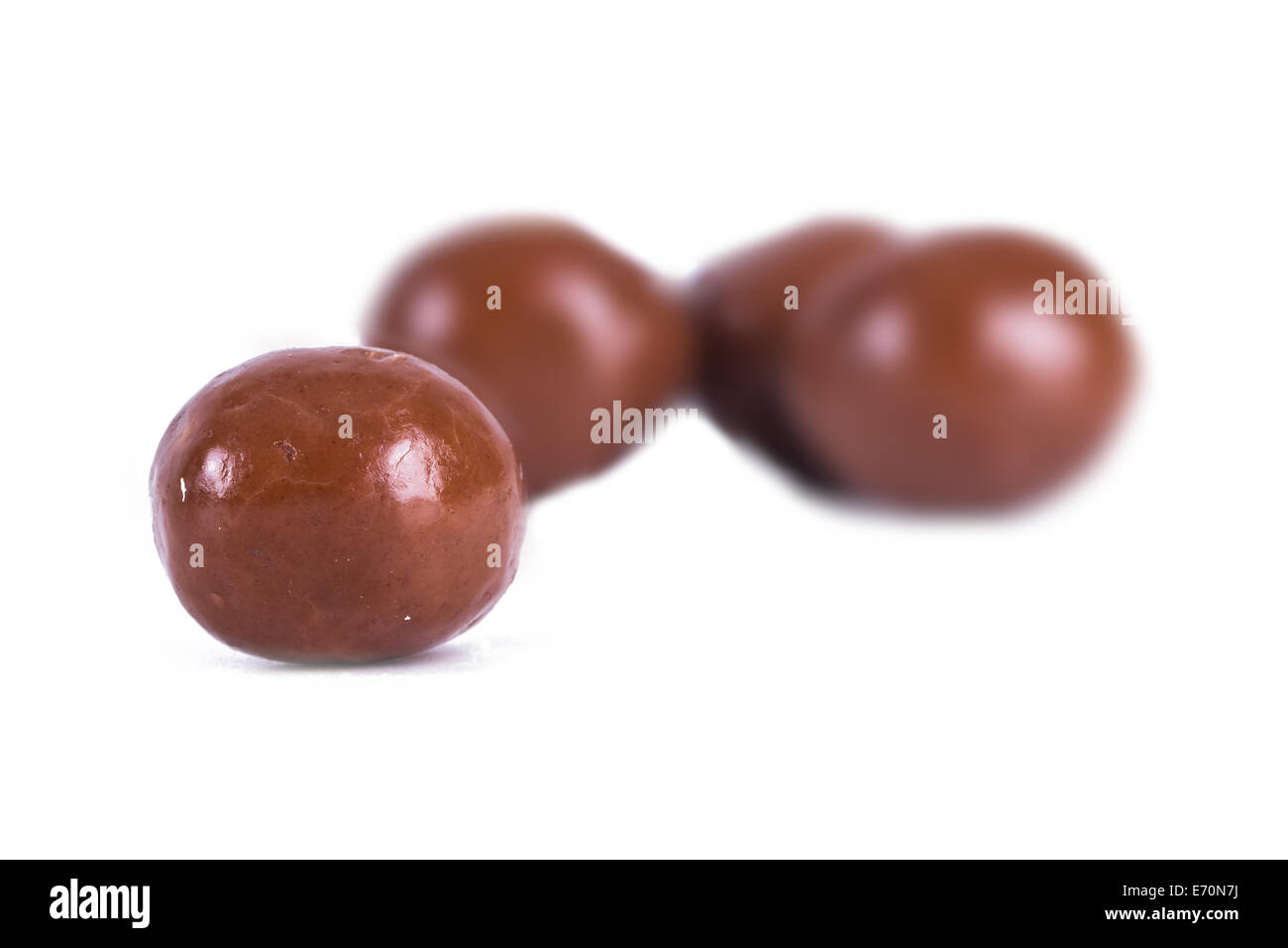 Round milk chocolate candy, isolated on white background Stock Photo ...