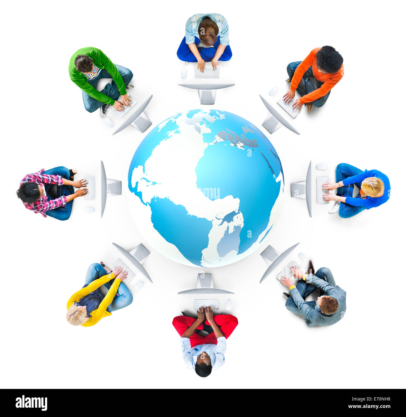 Network global global computer Cut Out Stock Images & Pictures - Alamy