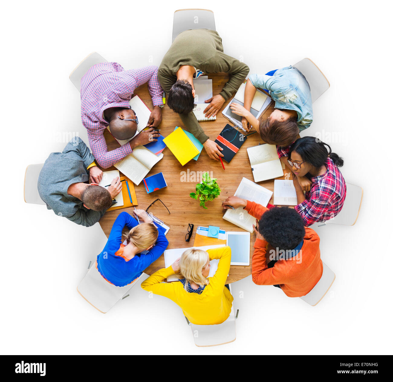 Library students study Cut Out Stock Images & Pictures - Alamy