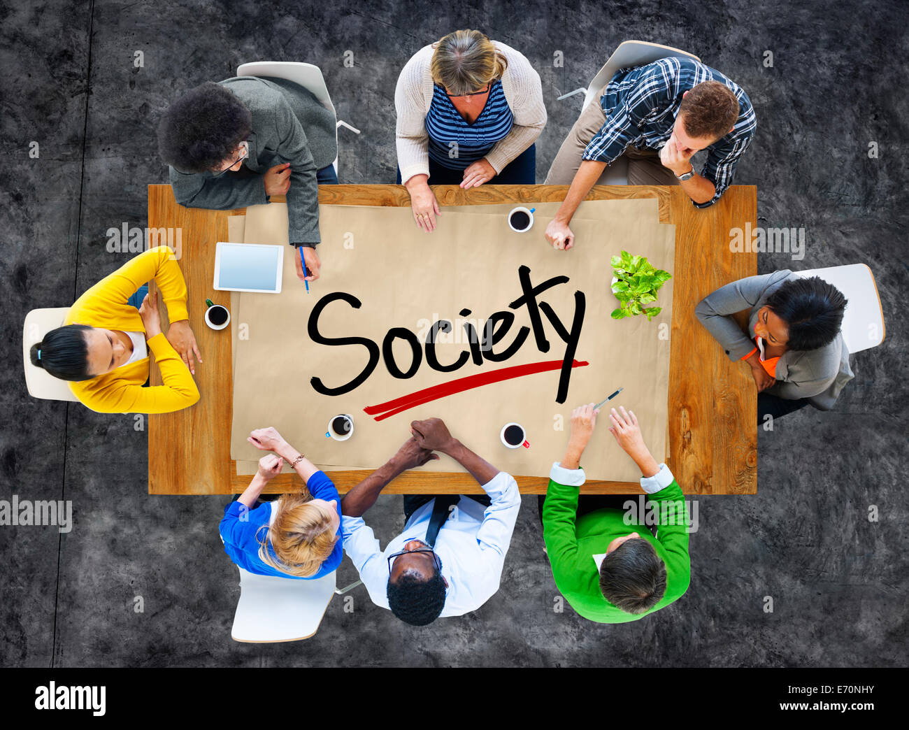 People in a Meeting and Society Concept Stock Photo - Alamy